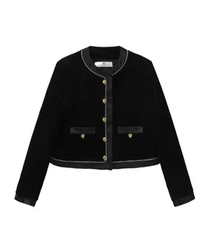 MARISSA CHIARA Marissa Chiara Gold-Buttoned Velvet Jacket