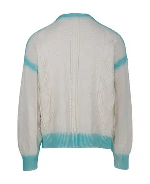 Palm Angels Sprayed Palm Fisherman Jumper - Gray