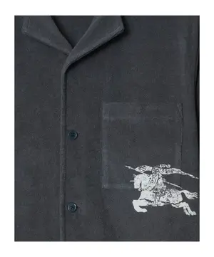 Burberry Ekd Printed Towelling Shirt - Magnet