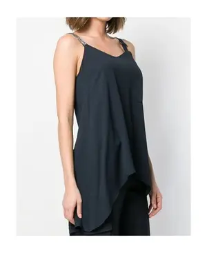 Fabiana Filippi Sleeveless Asymmetrical Hem Top