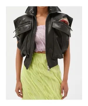 Versace Sleeveless Leather Gilet