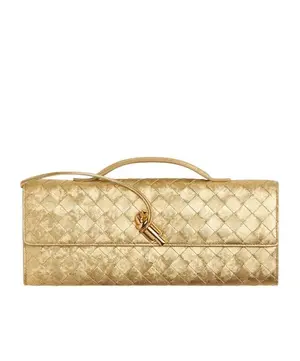 Bottega Veneta Andiamo Clutch Bag - Golden