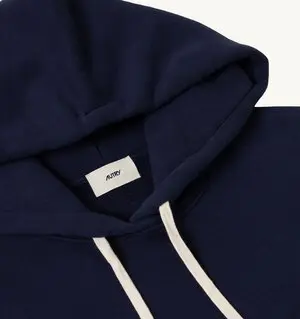AUTRY Logo Embroidered Drawstring Hoodie - Blue