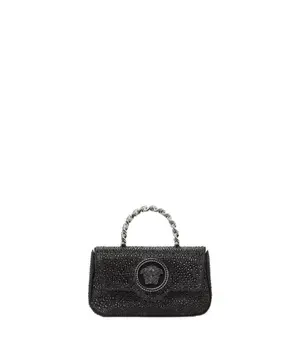Versace La Medusa Embellished Chain-linked Mini Shoulder Bag