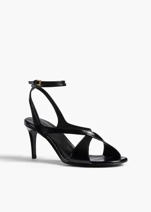 Khaite Liria Ankle Strap Sandals - Black