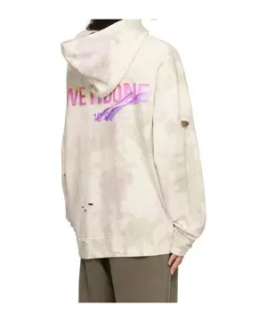 We11Done Tie-dye Hoodie With Graphic Detail