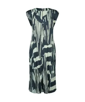 Issey Miyake Refraction Pleated Vest - Gray Navy