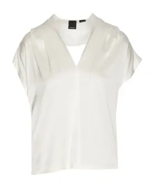 Pinko V-neck Stretch Satin Blouse