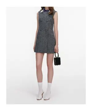 SELF-PORTRAIT Sleeveless Double-breasted Dress With Scarf Detail