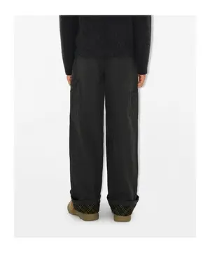 Burberry Logo Embroidered Straight Leg Trousers