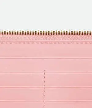 Bottega Veneta Intrecciato Large Flap Wallet - Pink