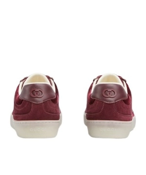 Gucci Gg Logo Patch Low-top Sneakers - Bordeaux