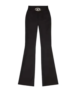 DIESEL® Logo Plaque Flare Pants