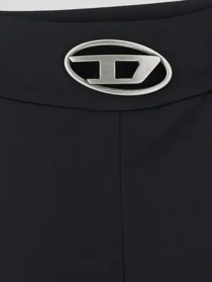 DIESEL® Logo Plaque Flare Pants - Black
