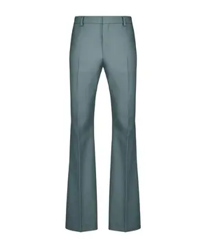 AMI Paris Flared Fit Trousers - Green