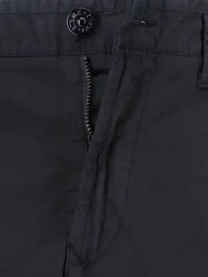 Stone Island Logo Patch Tapered-leg Trousers - Black