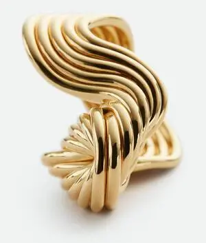 Bottega Veneta Slice Ring - Yellow