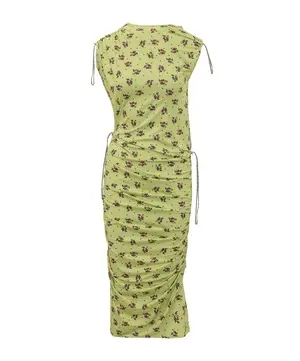 Coperni Coperni Lily Printed Adjustable Ruched Dress Green