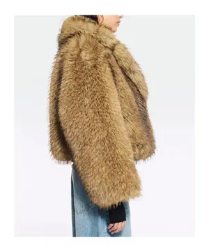 STAND STUDIO Lapel Faux Fur Jacket