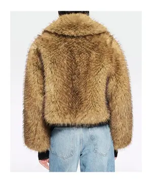 STAND STUDIO Lapel Faux Fur Jacket