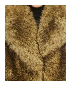 STAND STUDIO Lapel Faux Fur Jacket