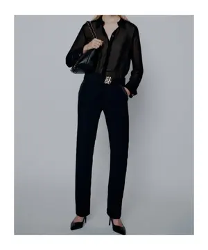 Marella Straight-fit Belted Trousers