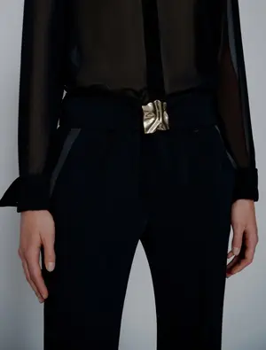 Marella Straight-fit Belted Trousers