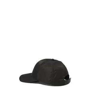 Prada Re-nylon Logo Plaque Baseball Hat - Black