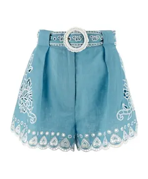 FARM RIO Farm Rio Romantic Richelieu Embroidered Shorts