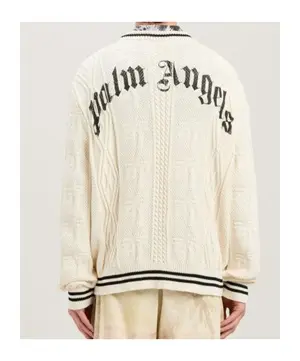 Palm Angels Curved Logo Knitted Jumper