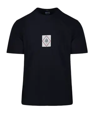 C.P. COMPANY Logo Patch Crewneck T-shirt - Black