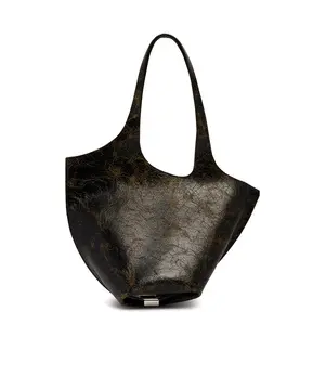 Attico La Scoop Shoulder Bag - Black