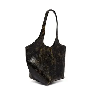 Attico La Scoop Shoulder Bag - Black