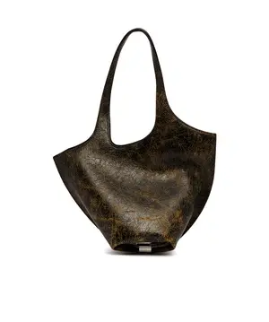 Attico La Scoop Shoulder Bag - Black