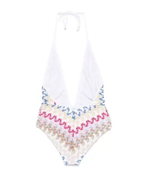 Missoni Zigzag Woven Halterneck One Piece
