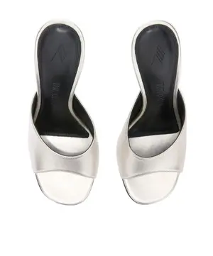 Attico The Betta Mules - Silver