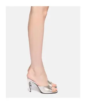 Attico The Betta Mules - Silver