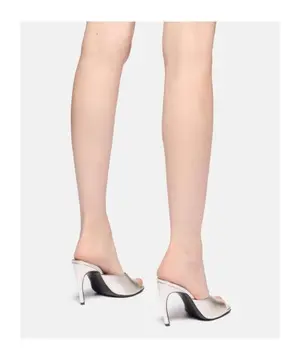 Attico The Betta Mules - Silver
