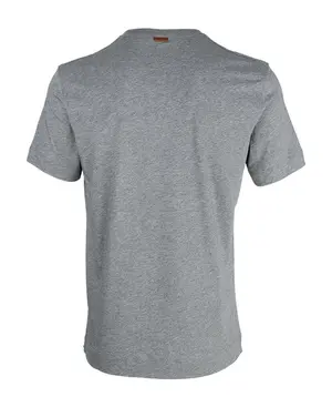 Zegna Logo Embroidered Crewneck T-shirt - Gray