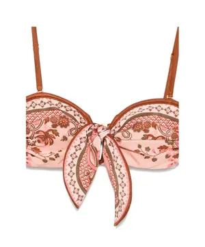 Zimmermann Paisley Print Sweetheart Bikini - No