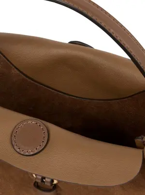 Etro Small Suede Pony Bag With Fringes
