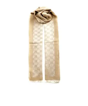 Max Mara Patterned Scarf - Nude