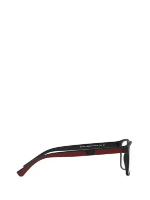 Emporio Armani Inverted Trapezoidal Full-frame Eyeglasses - Black