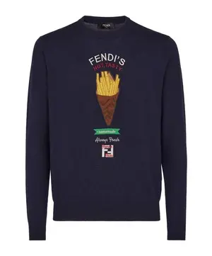 Fendi Fendilicious" Embroidery Pullover