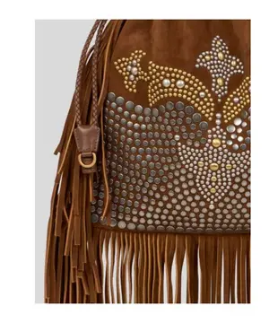 Etro Studded Fringed Shoulder Bag