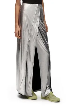 Loewe Laminated Jersey Draped Skirt