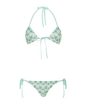 Missoni Printed Triangle Bikini Set - Green