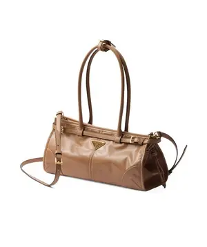 Prada Triangle Logo Tote Bag