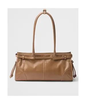 Prada Triangle Logo Tote Bag