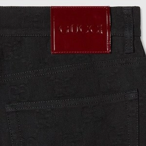 Gucci Gg Denim Jacquard Tapered Pants